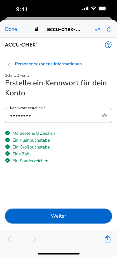 Die Accu-Chek® SmartGuide App herunterladen und einrichten
